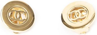 Chanel Crossbody Bags - CC Round Clip On Earrings - Gr. unisize - in Gold - f&uuml;r Damen