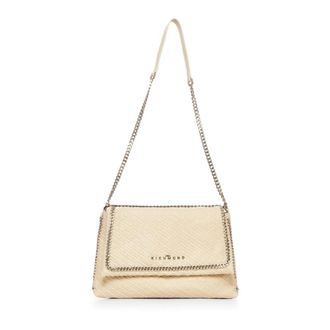 John Richmond Elegante Schultertasche mit Kette - - Bags - Damen - Beige - ONE SIZE