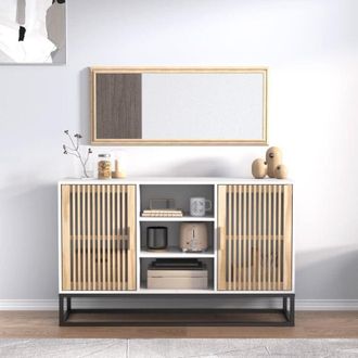 vidaXL Buffet blanc 105x30x65 cm bois dingénierie