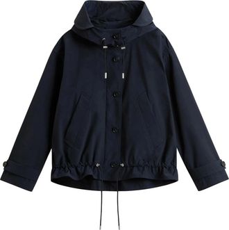 Woolrich Femme, Vestes, Bleu, Taille: 38 FR Parka Courte &Eacute;t&eacute; Bleue