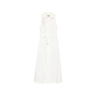 Woolrich Femme, Robes, Blanc, Taille: 40 FR Robe Chemise Sans Manches