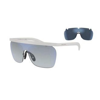 Giorgio Armani Homme, Accessoires, Gris, Taille: 55 MM Lunettes de soleil en ac&eacute;tate blanc Ar8169-5344D6