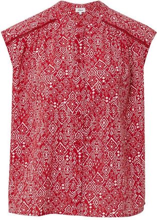 s.Oliver Blusentop Bluse Weites Blusentop mit Raffung und Spitzen-Detail