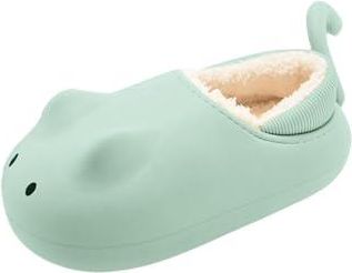 Generic Pantoufles pour femme et homme - Pantoufles moelleuses - Confortables - En coton - Doublure en peluche - Confortables - Légères - Fermées - Pour linté