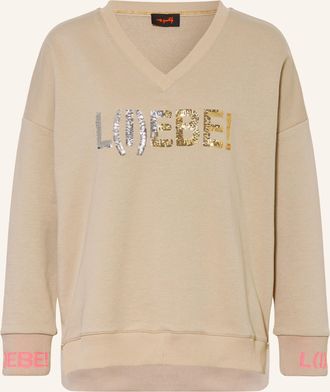 Miss Goodlife Miss Goodlife Sweatshirt Mit Pailletten beige