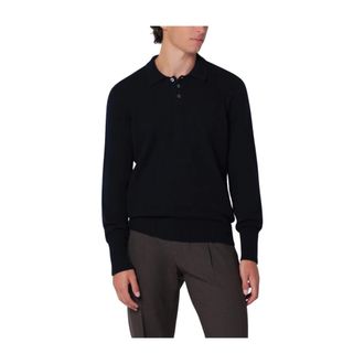 Drumohr Polo ML Rasata - Homme - Tops - Bleu - Taille: XL