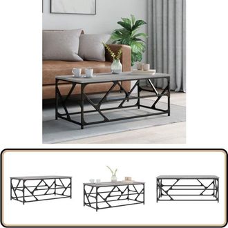 vidaXL Couchtisch Grau Sonoma 100x50x40 cm Holzwerkstoff - Couchtisch - Wohnzimmerstil - Grau - Holzwerkstoff - Metall