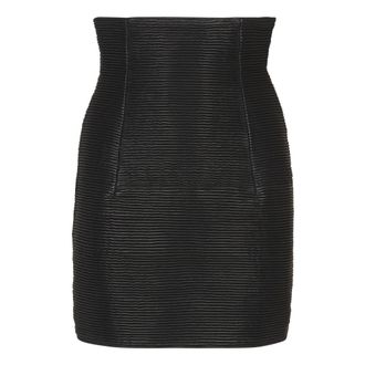 Balmain Jupe HW Rolled - Femme - Jupes - Noir - Taille: 42 FR