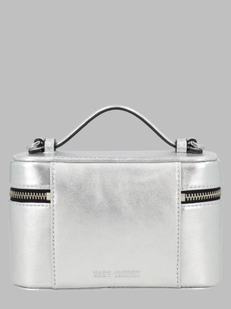 Marc Jacobs Womens Handbag Vanity Scene Silver Cow Leather Handbags Hand Bags