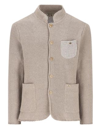 Luis Trenker Trachten-Strickjacke Luwainer aus einem Baumwoll-Mix, Regular in