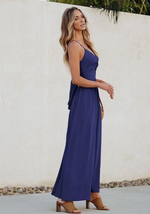 Cupshe Maxikleid &Auml;rmelloses mit V-Ausschnitt und Spaghettitr&auml;gern aus Viskose