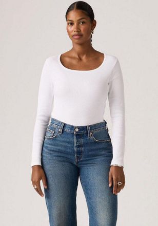 Levi's Langarmshirt ESSENTIAL SQRD NECK LONG SLEEVE mit eckigem Ausschnitt