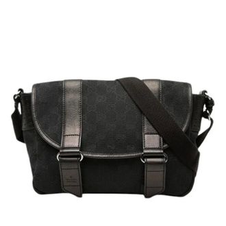 Gucci Sac bandouli&egrave;re en toile Pre-owned - Femme - Pre-owned - Noir - Taille: ONE Size