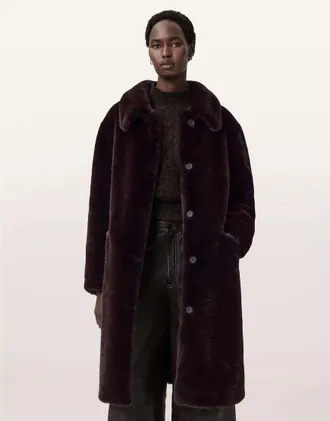 AllSaints Sora - Manteau - Marron chocolat-Brown