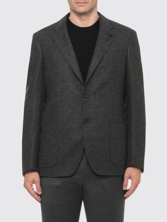 Lardini Blazer mit Hahnentritt-Karomuster aus Wolle und Kaschmir