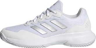 adidas Damen Gamecourt 2.0 Tennis Shoes Tennisschuhe, Silver Metallic/Cloud White, 44 2/3 EU