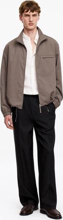 Arket Weite Pull-on-Hose In Hopsack-Bindung -Schwarz