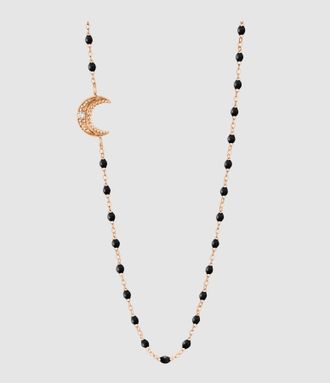 Gigi Clozeau Collier Lune Diamants Or Rose