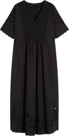 Max Mara Femme, Robes, Noir, Taille: 36 FR Robe en popeline de coton et jersey