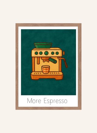 Liv Corday Wandbild Mehr Espresso Mit Rahmen braun