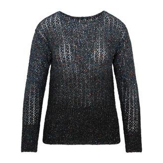 Maison Margiela Paillettenbesetzter Rundhalspullover - - Knitwear - Damen - Blau - M