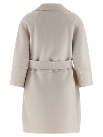 Max Mara Womens Beige Virgin Wool Coat Clothing