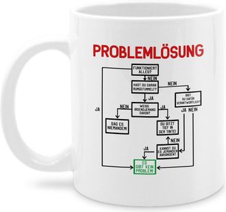 Shirtracer Tassen 325ml - Statement-Problemlösung - Bürotasse mit Lustigen Sprüchen - Job- und Büro-Witze - Weiß - Ingenieur Cup