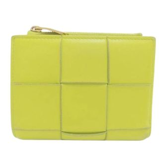 Bottega Veneta Portefeuille bi-fold Pre-owned - Femme - Pre-owned - Vert - Taille: ONE Size