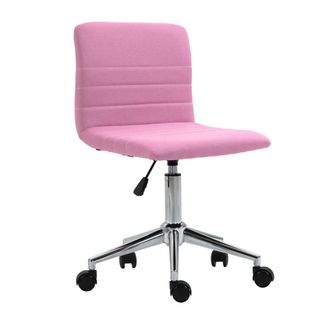 SVITA Linus Schreibtischstuhl Kinder Drehstuhl Indoor Kinderzimmer h&ouml;henverstellbar Stoffbezug Rosa