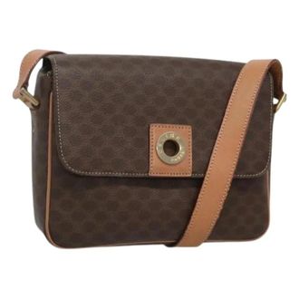 Celine Pre-owned Vintage macadam circle logo shoulder bag - Femme - Pre-owned - Brun - Taille: ONE Size