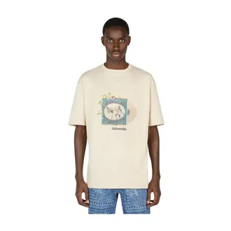 Ahluwalia Studio Homme, Tops, Beige, Taille: XL T-shirt graphique Power
