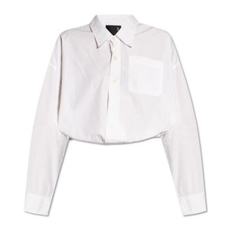 R13 Crossover Bubble Shirt - - Blouses & Shirts - Damen - Wei&szlig; - M