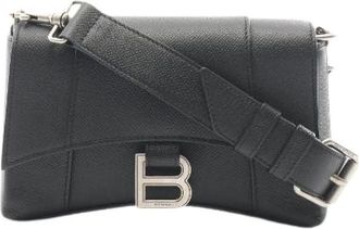 Balenciaga Sac bandouli&egrave;re en cuir Downtown Pre-owned - Femme - Pre-owned - Noir - Taille: ONE Size