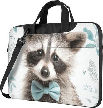 Generic Housse de protection pour ordinateur portable de 15,6 avec bandouli&egrave;re - Motif raton laveur - Pour homme et femme, multicolore, 15.6 inch