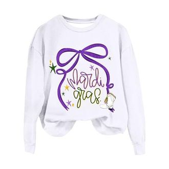 Generic Sweat-shirt basique pour femme - T-shirt &agrave; manches longues - Col rond - Manches longues - Automne - Hiver - D&eacute;contract&eacute; - Hauts St Tag - Chemises pour