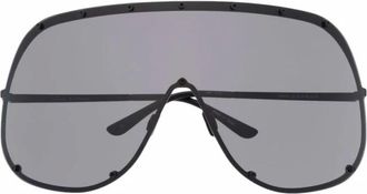 Rick Owens Homme, Accessoires, Noir, Taille: ONE Size Lunettes de soleil oversize &agrave; &eacute;cran