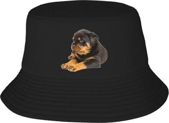 Generic Chapeau De Seau Adorable Rottweiler Chapeau De Soleil &Eacute;t&eacute; Pliable Bonnet Soleil, pour Le Camping, Chasse, Sports, 56-58cm