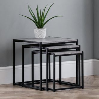 Julian Bowen Staten Satztisch 3-teilig, Betonoptik