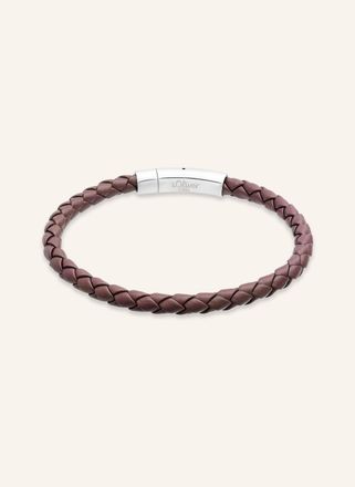 s.Oliver S.Oliver Armband Aus Echtleder braun
