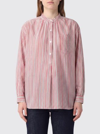 Isabel Marant Chemise &agrave; rayures en coton avec col mao