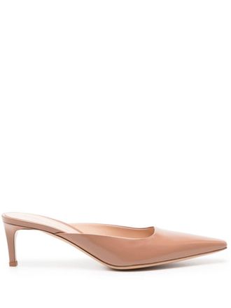 Gianvito Rossi Lindsay Mules 65mm - Braun