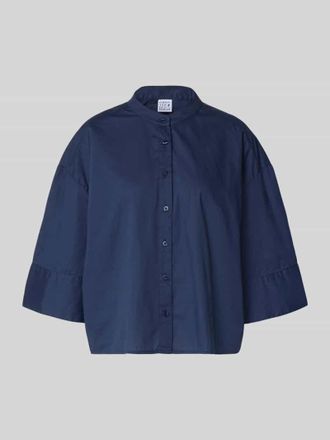 Emily van den Bergh Boxy Fit Bluse mit Stehkragen und 3/4-Arm