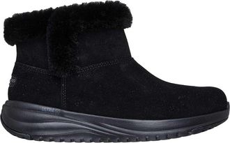 Skechers On The GO Stellar Stiefeletten f&uuml;r Damen, Wildleder, Kunstfell gef&uuml;ttert (Schwarz)