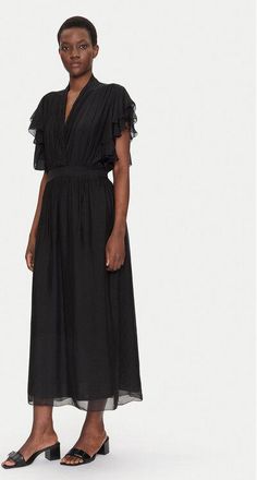 Dixie Sommerkleid A207W017A Schwarz Regular Fit