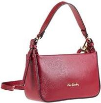 Pierre Cardin Sac à bandoulière pour femme en cuir véritable Made in Italy 23x13x7 cm 1993, Rubis, Taille unique
