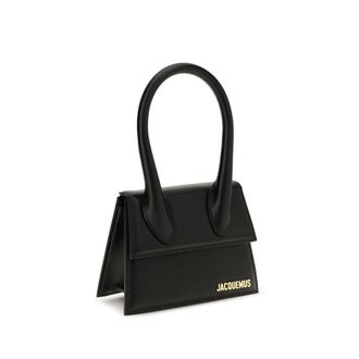 Jacquemus Womens Black Calf Leather Bos Taurus Handbag Bag