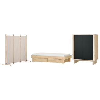 IKEA GLAMBERGET Schlafzimmerm&ouml;bel 3er-Set