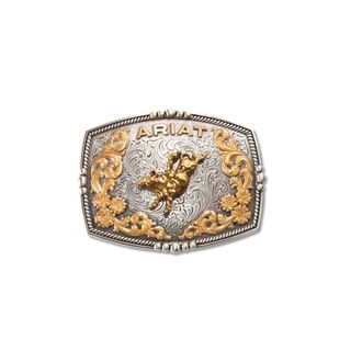 Ariat Bullrider Buckle Belt in Silver, Size OS, by Ariat