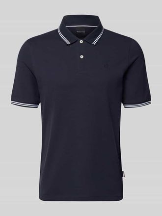 Bugatti Slim Fit Poloshirt mit Label-Stitching