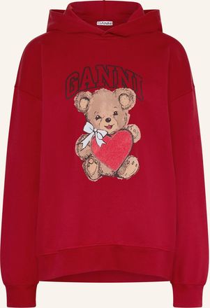 Ganni Oversized-Hoodie rot
